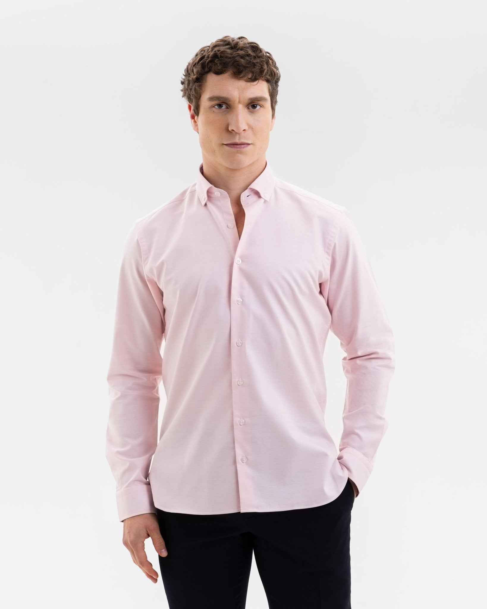 'Know Your Mind' Accent Pink Oxford Shirt | Blake Mill