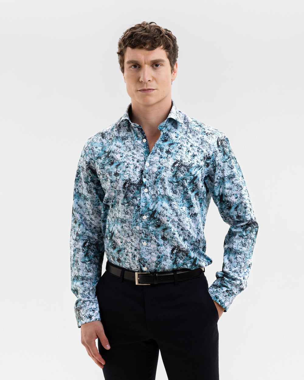 'Dark Moon' Black and Blue Shirt | Blake Mill