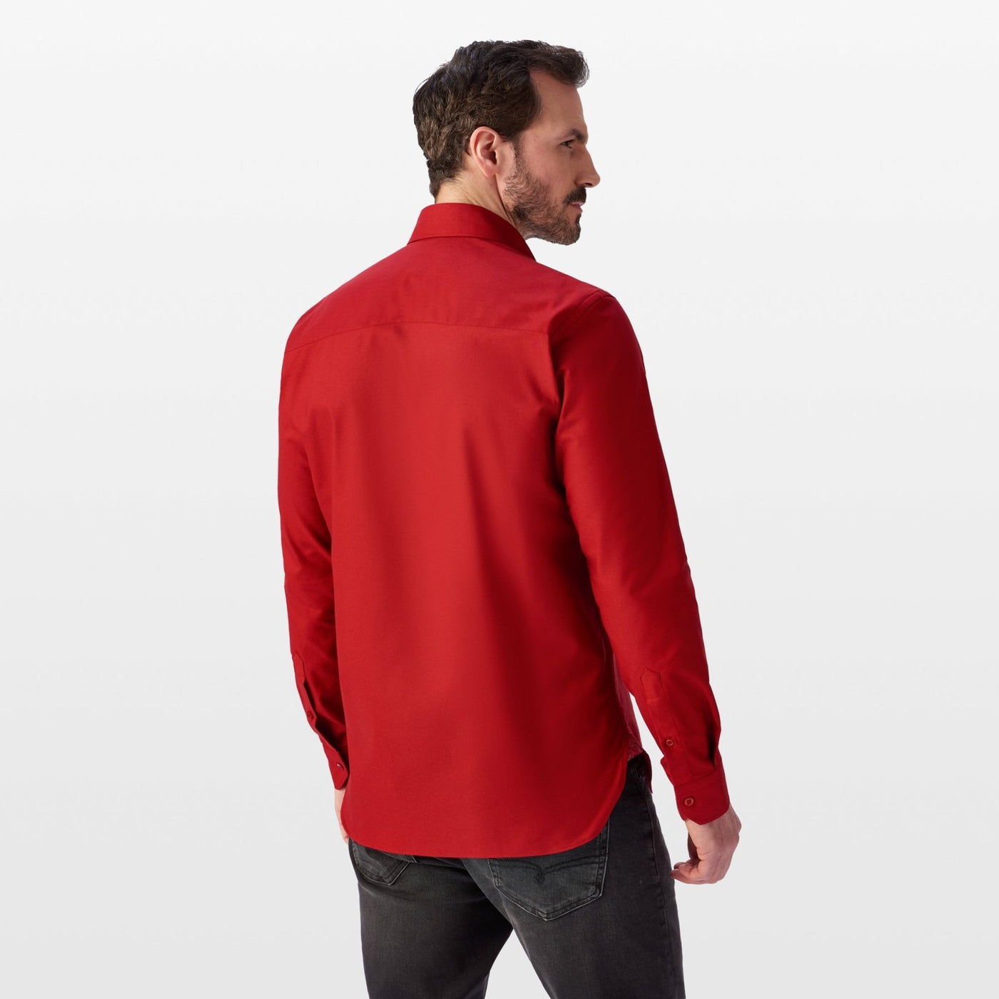 Red Oxford with Midlands Accents Button-Down Shirt