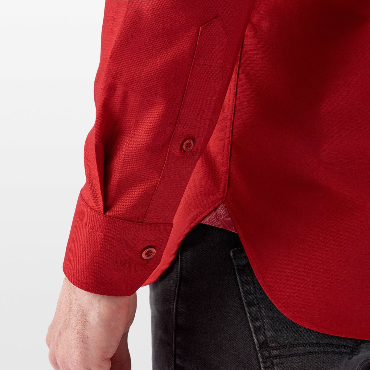 Red Oxford with Midlands Accents Button-Down Shirt